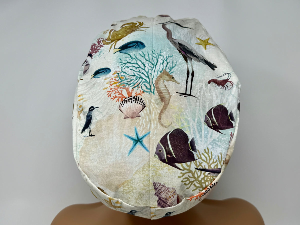 Seashell - Ponytail - Mimi Scrub Hats – MimiScrubHats