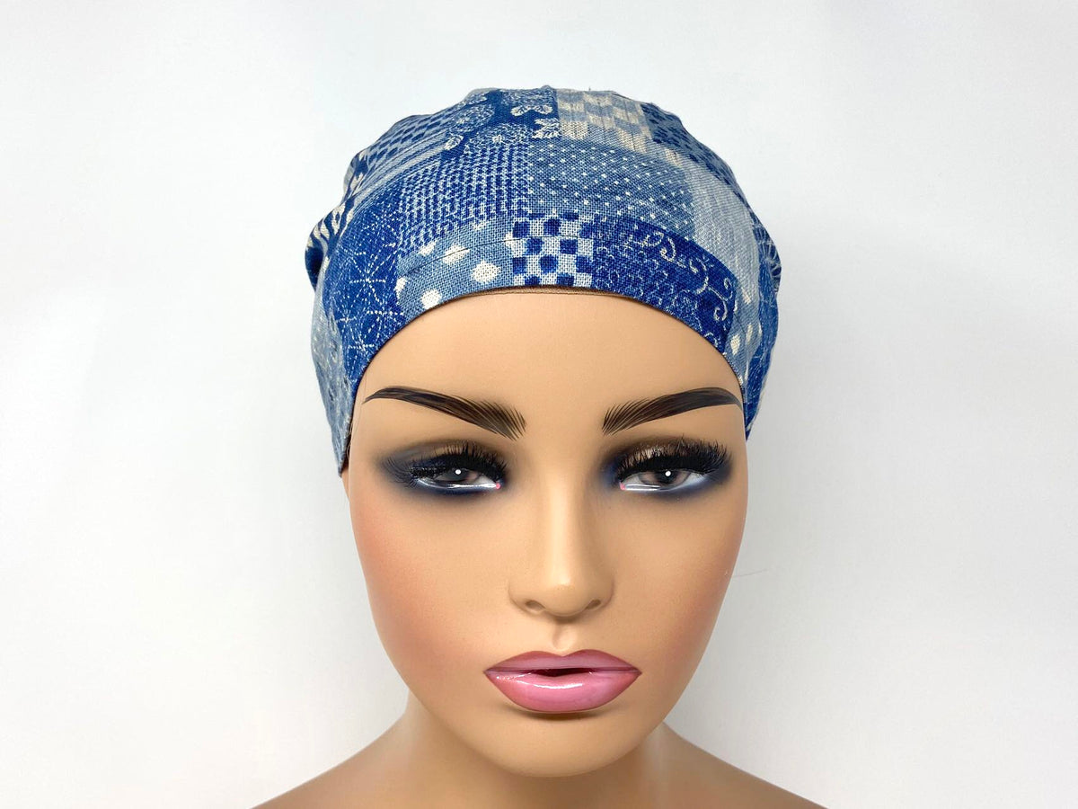 Japanese Traditional - Mixed Flowers - Lightweight Canvas - Scrub Cap ...