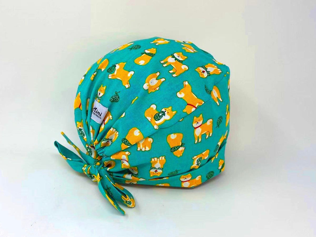 Cute Shiba Inu - Teal - Mimi Scrub Hats – MimiScrubHats
